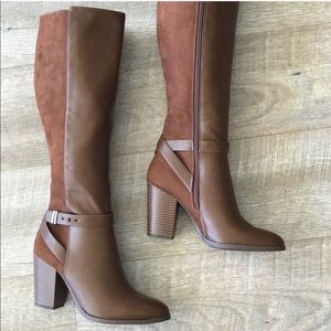 Delicious | Shoes | Delicious Down To Earth Dressy Heeled Tan Boot ...
